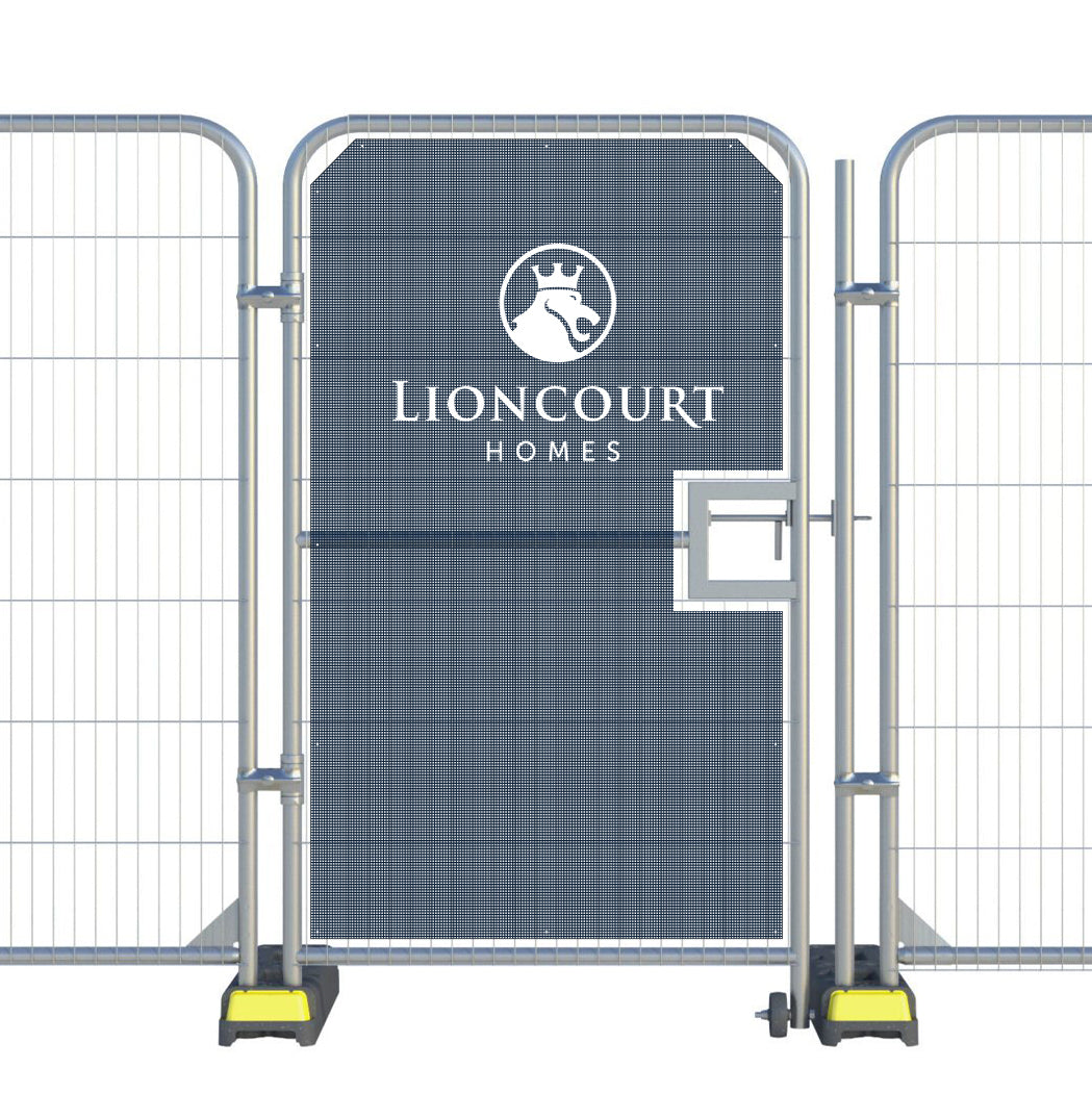 Mesh Pedestrian Gate Heras Fence Cover | Upload any Artwork | Syne Graphics